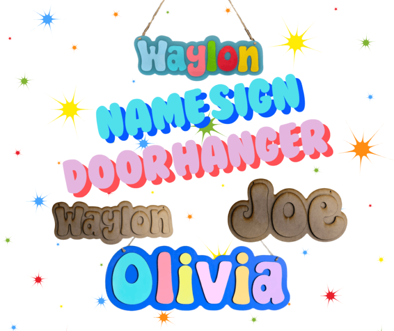 Personalized DIY Name Sign Door Hanger Kit – Perfect Kids' Craft ...