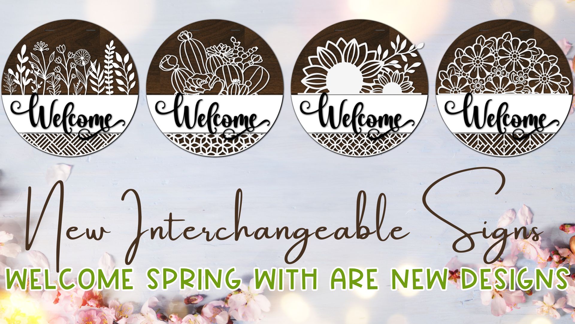 Welcome in Style: Meet Our Interchangeable Sign Collection - Blue ...